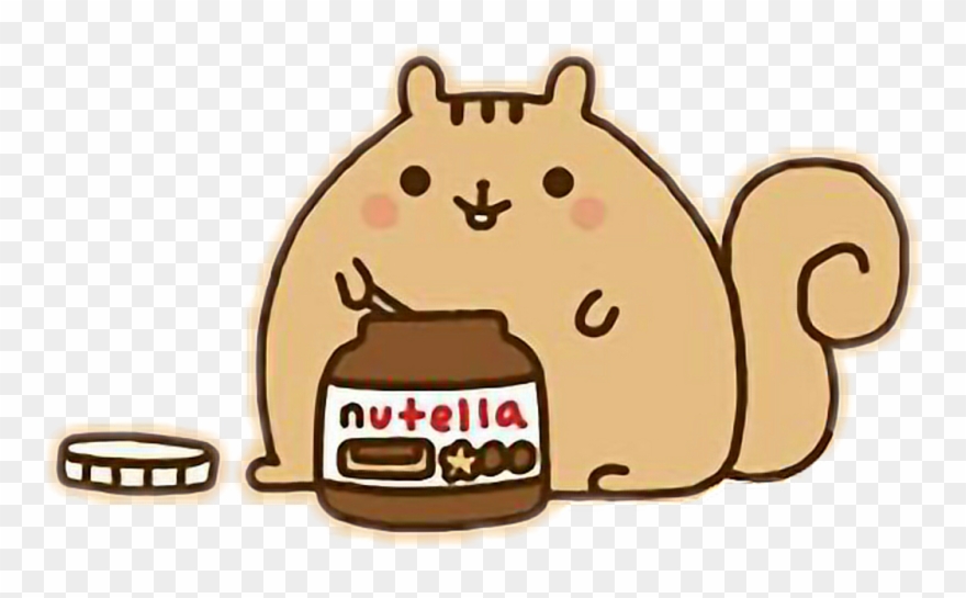 Download Cute Sticker - Pusheen Eating Nutella Clipart (#4241491 ...
