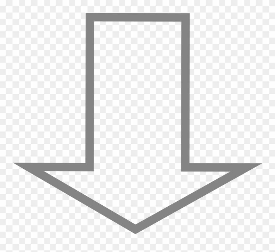 Down Arrow - White Arrow Pdf Clipart (#431937) - PinClipart