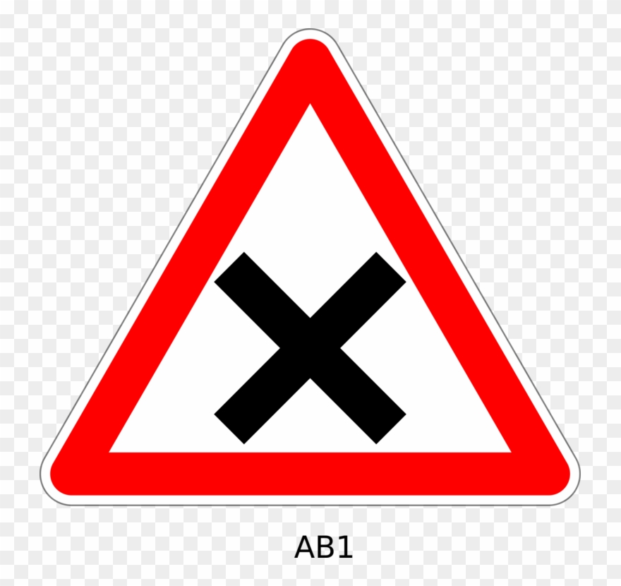 Download Traffic Sign Warning Sign Intersection Road - Intersection ...