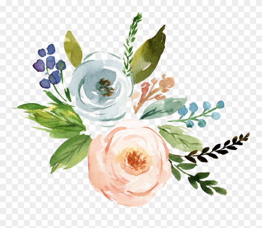 Download Fine Watercolor Flower Transparent - Watercolor Flowers ...