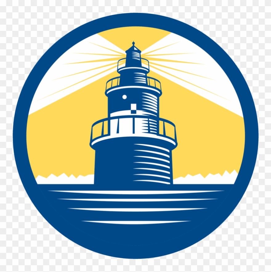 Beacon Clipart Transparent - Lighthouse Circle Woodcut Round Ornament ...