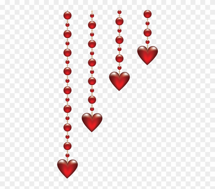 Download Valentines Day Hanging Hearts Transparent Png Clip ...