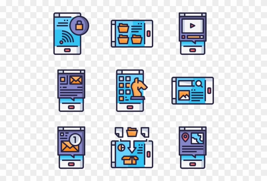 Download Mobile Application Clipart (#4489378) - PinClipart