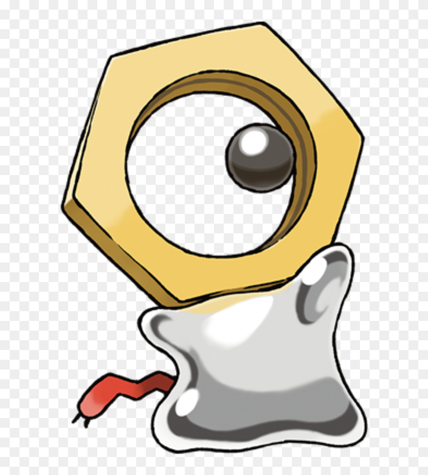 Yellow Nose Head Clip Art Font - Meltan Pokemon - Png Download ...