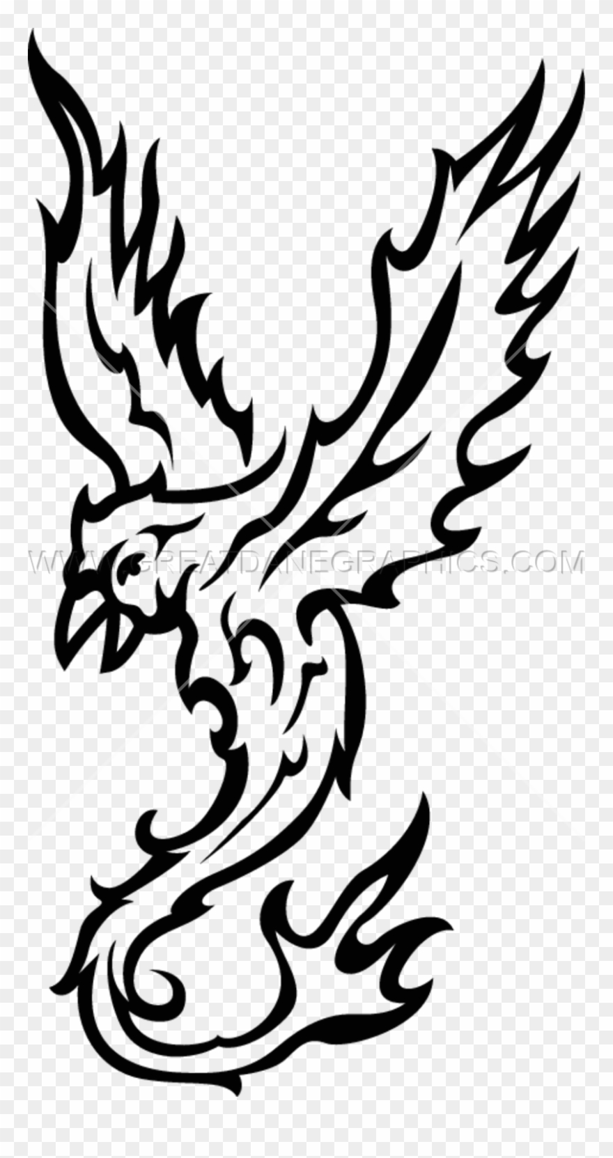 Download Phoenix Black And White Png Clipart (#4592214) - PinClipart
