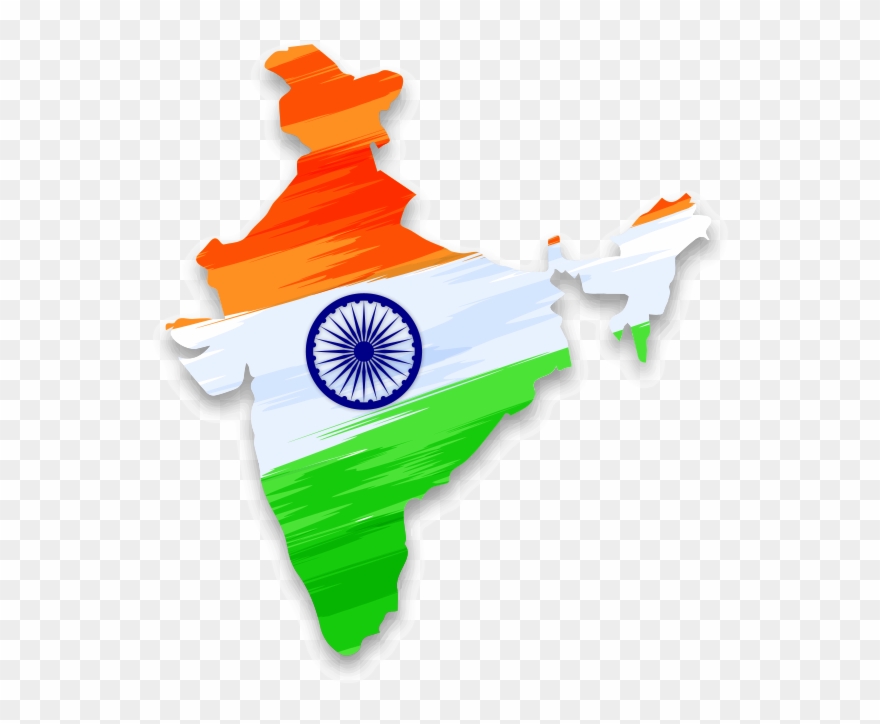 Download India Map Transparent Png - India Map With National Flag ...