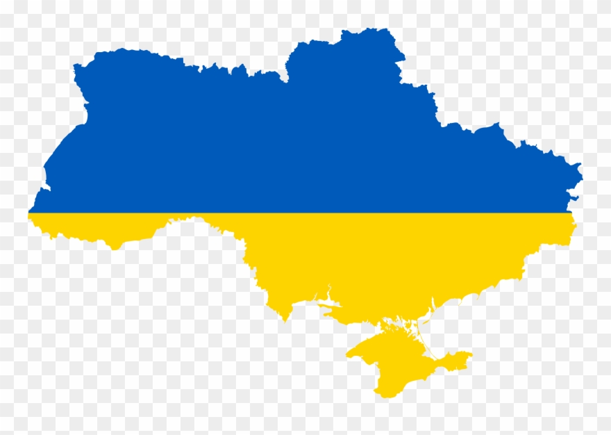 Download Big Image - Ukraine Flag Map Clipart (#460087) - PinClipart