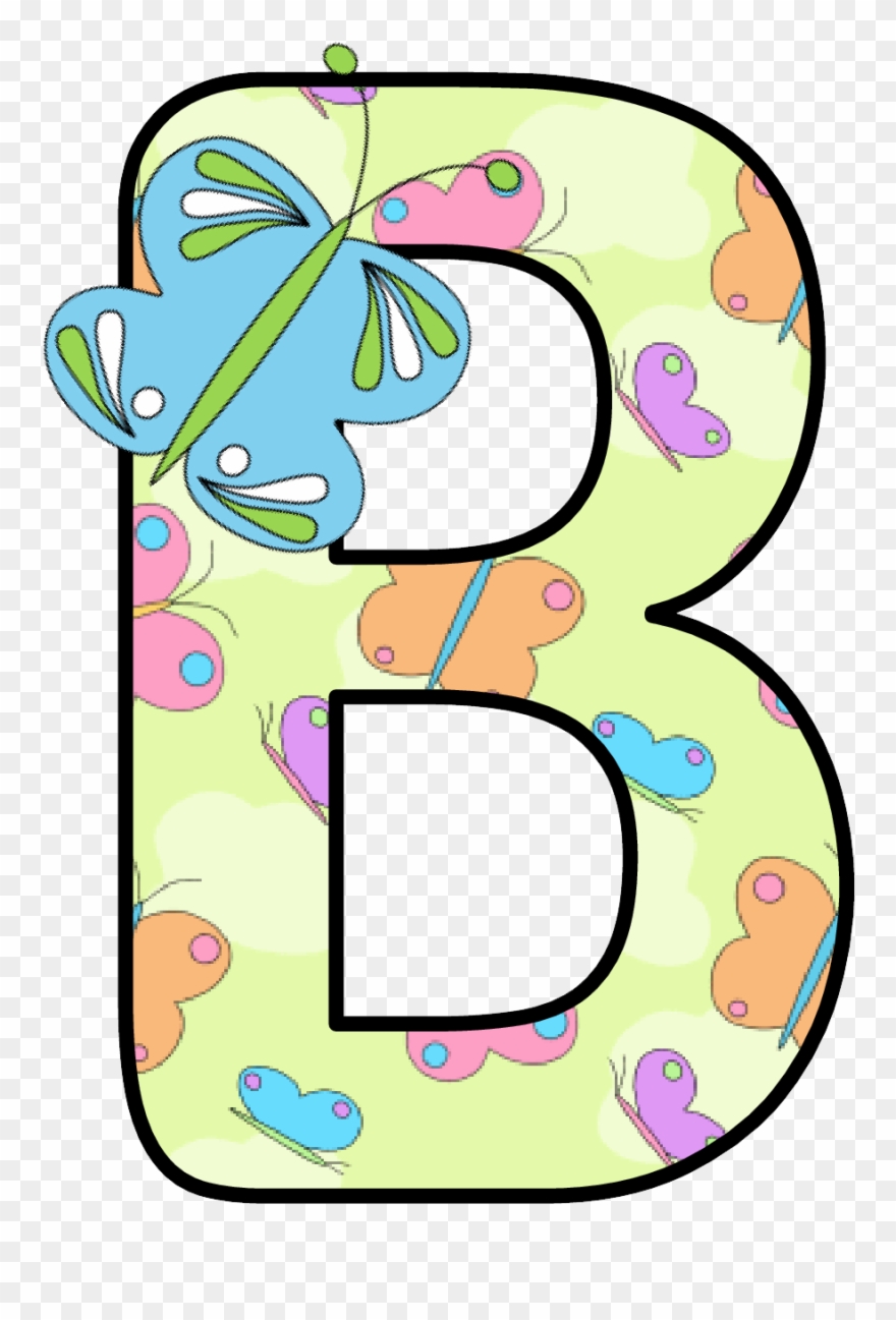 Ch B * * Alfabeto Mariposas De Kid Sparkz Name Letters, - Clip Art ...