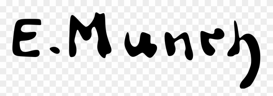 Clipart Hand Signature - Edvard Munch Signature - Png Download (#489394 ...