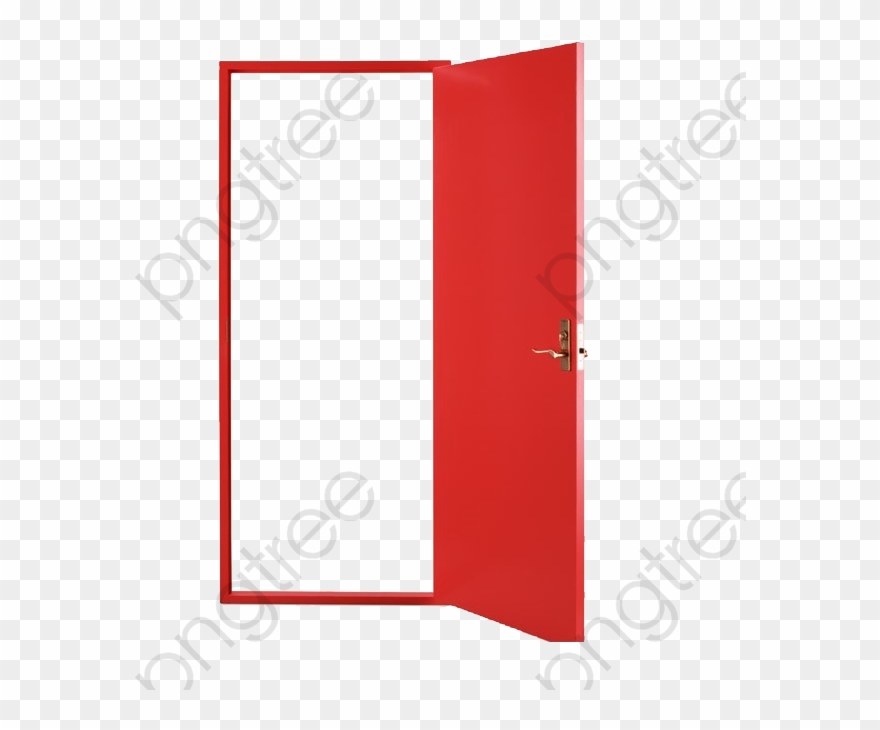 Door Clipart Open - Open Red Door Transparent - Png Download (#4873370 ...