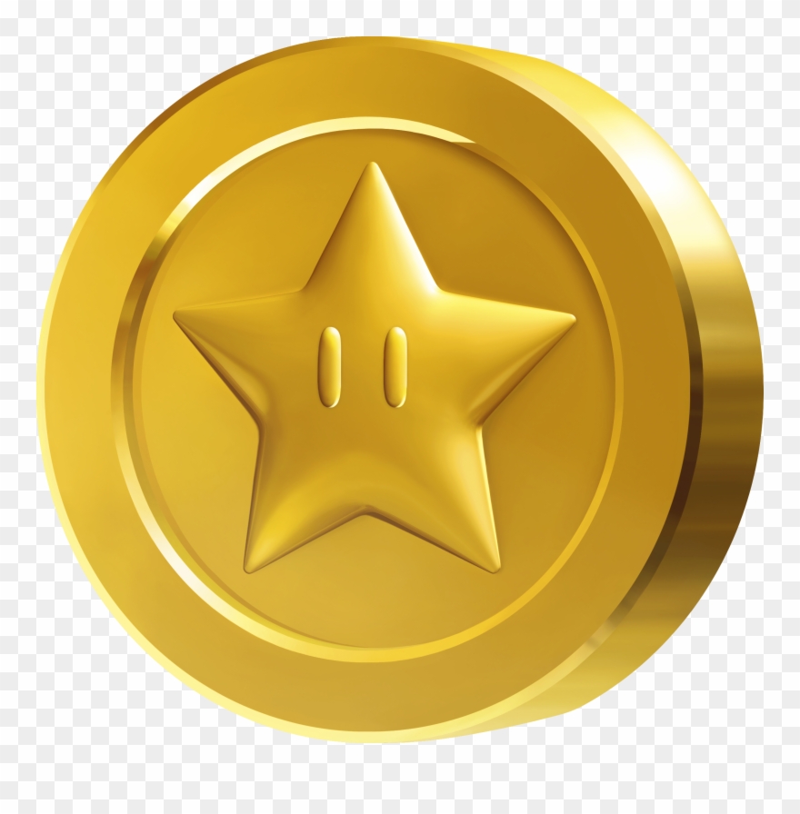 Coin Png - Super Mario Star Coin Clipart (#4878394) - PinClipart
