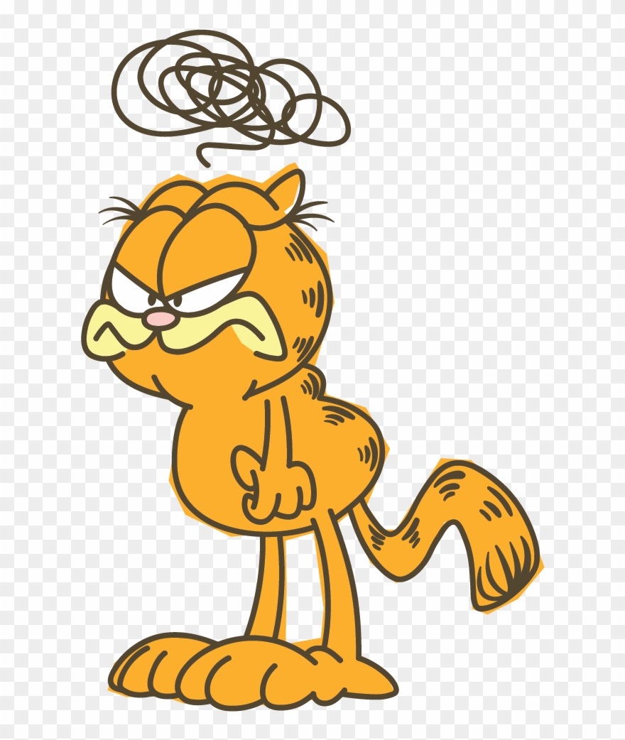 Garfield Line Messaging Sticker - Angry Garfield Clipart (#496166 ...