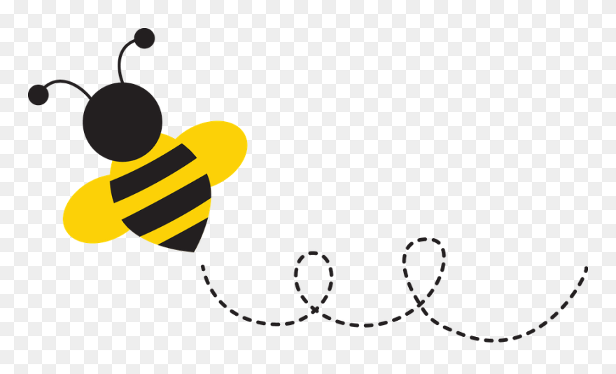 Honey Bee Clip Art - Bee With Trail Clipart - Png Download (#4998437 ...