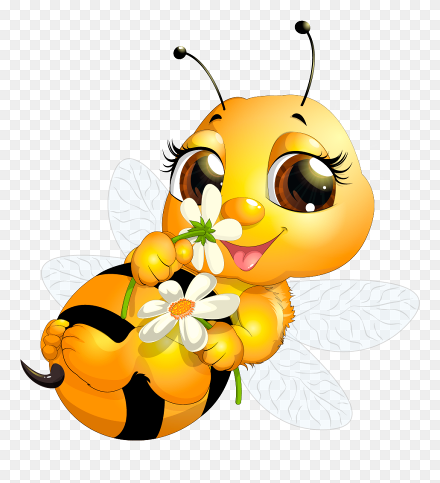 Download Queen Bee Clip Art - Cute Honey Bee Cartoon - Png Download ...