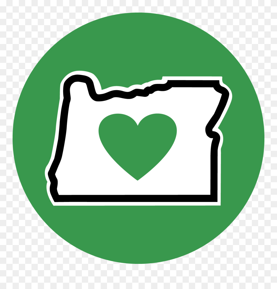 Transparent South Clipart - Heart In Oregon - Png Download (#5205187 ...