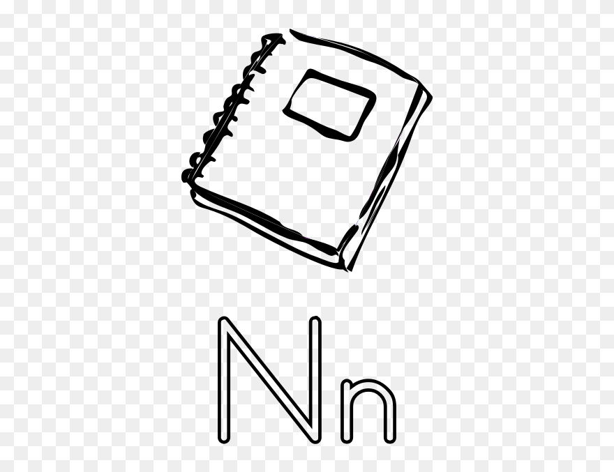 N Is For Notebook Alphabet Learning Guide Vector Graphics - Notebook ...
