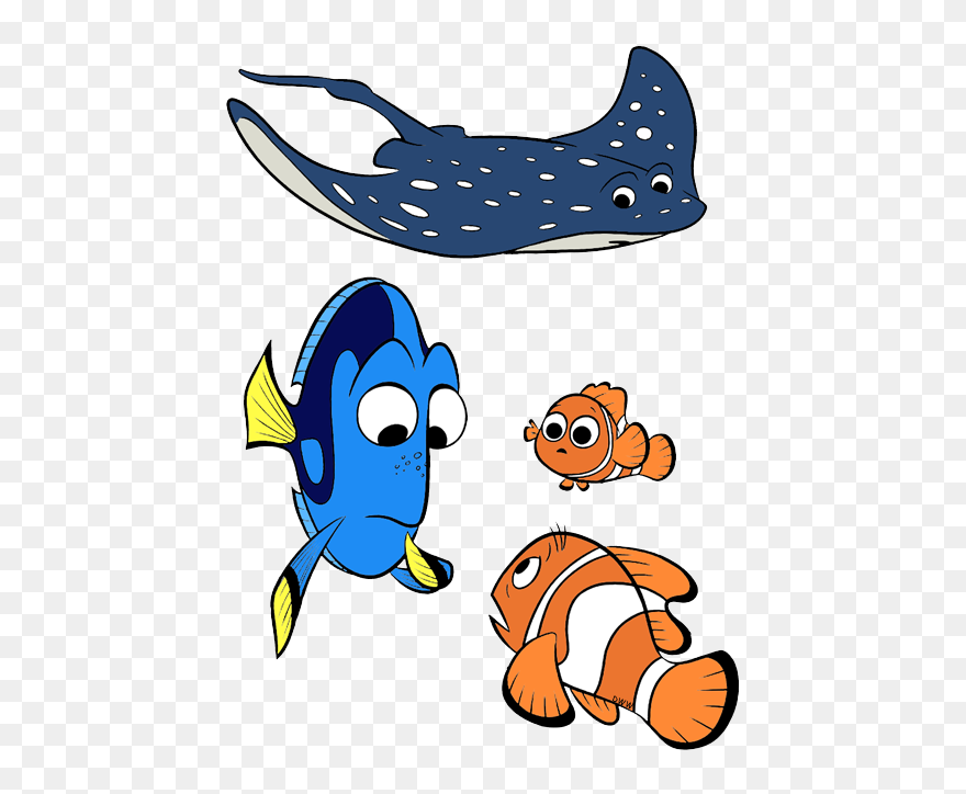 Ray Clipart Group - Finding Nemo Characters Cartoon - Png Download ...