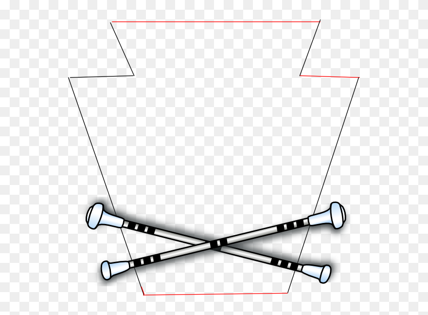 Crossed Batons Clipart - Png Download (#5208719) - PinClipart