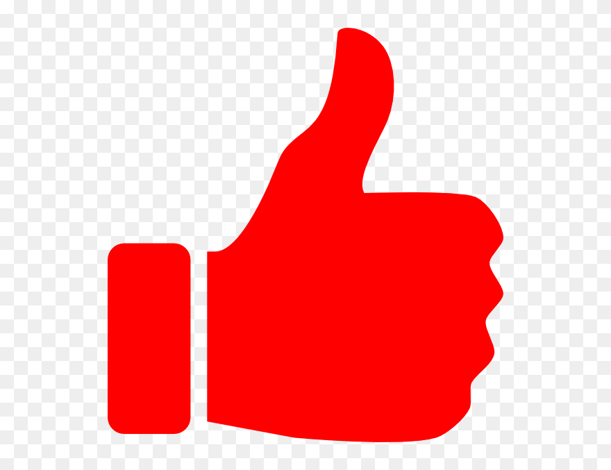 Red Thumbs Up Clip Art At Clker - Red Thumbs Up Clipart - Png Download ...