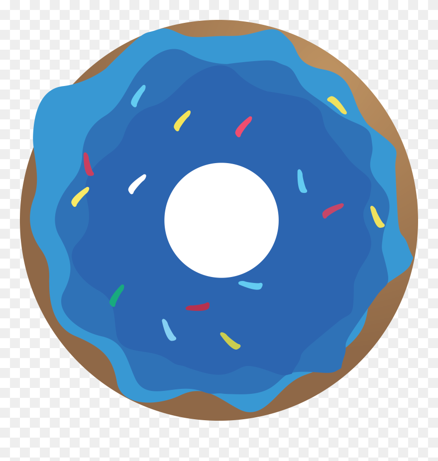 Donuts Clipart Blue - Transparent Background Donut Clipart - Png ...