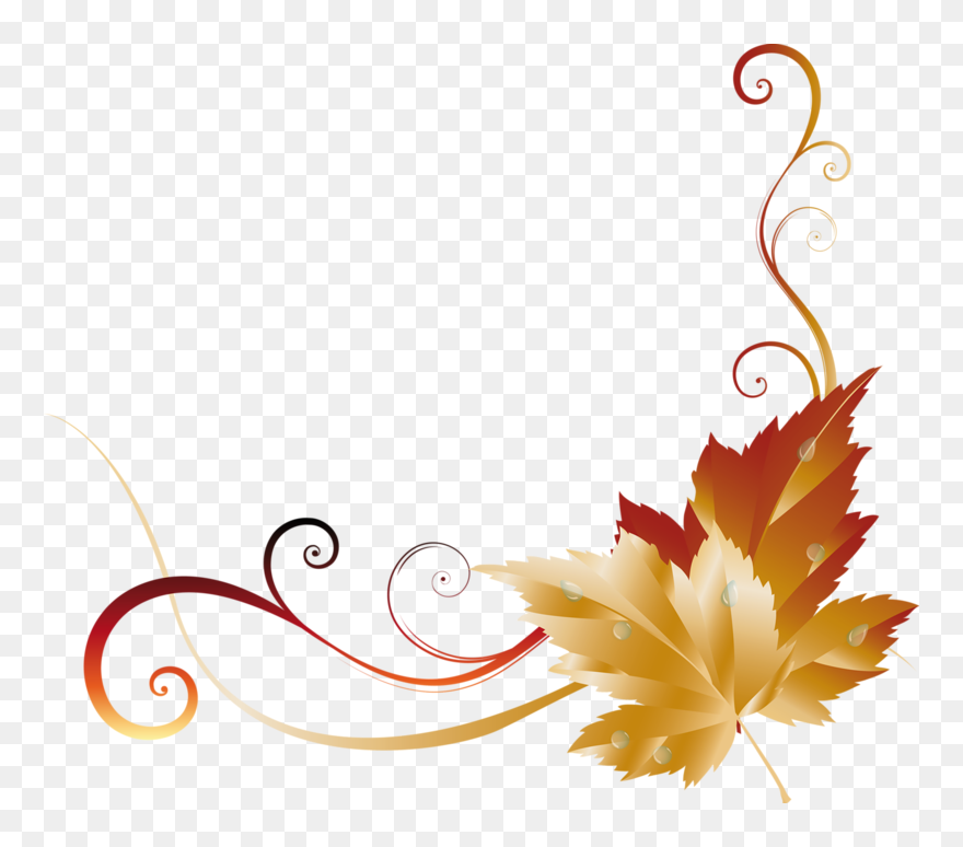 Download Fall Leaf Corner Border - Fall Leaves Corner Border Clipart ...