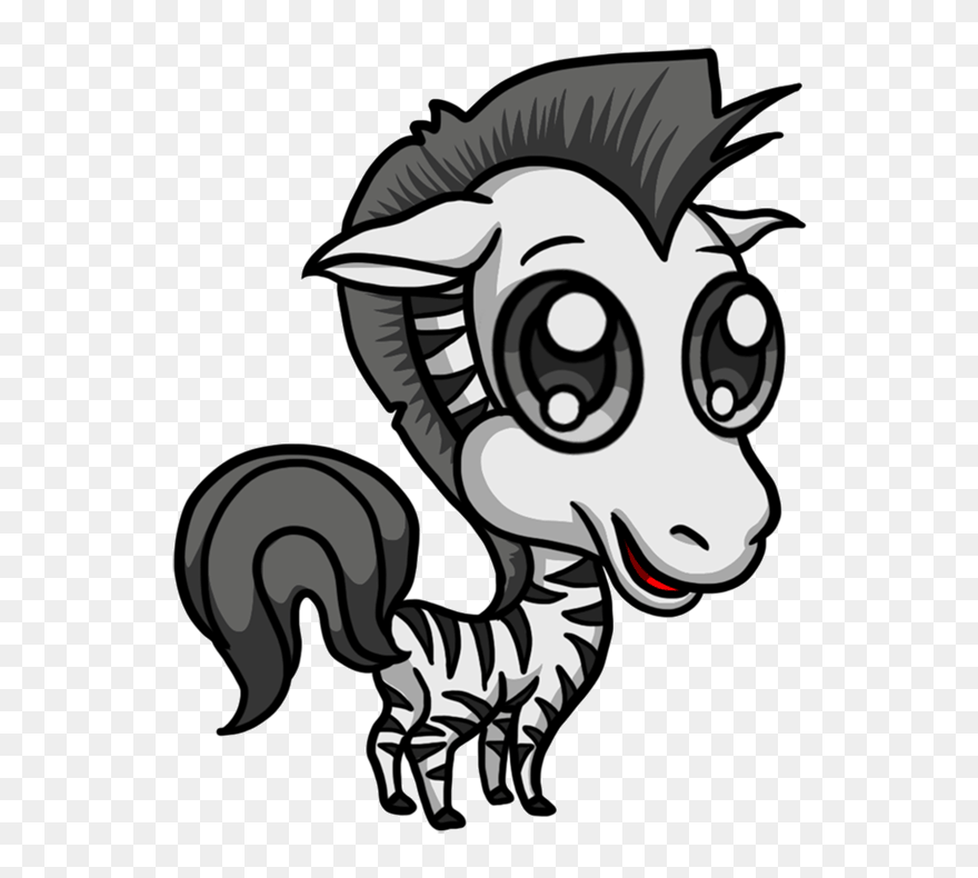 Learn How To Draw Chibi Zebra - Chibi Zebra Clipart (#5219184) - PinClipart