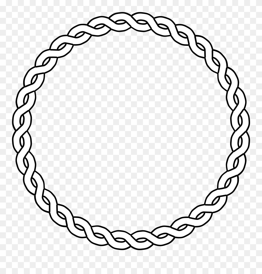 Circle Of Rope Clipart Black And White Png Freeuse - Circle Black And ...