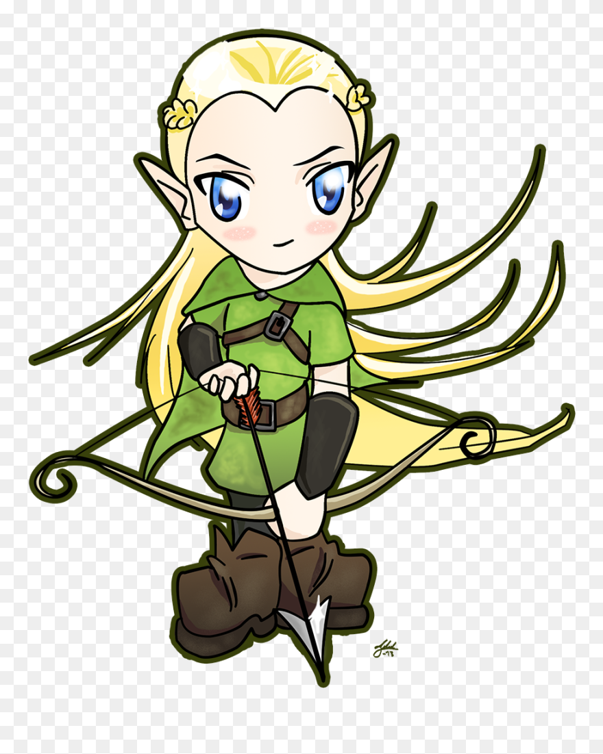 Legolas Chibi With Bow By Tildhanor D6d4gtg Lord - Lord Of Rings Art ...
