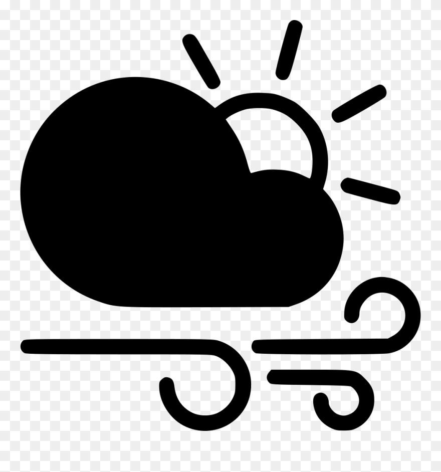 Transparent Gust Of Wind Clipart - Cloud Wind Icons - Png Download ...