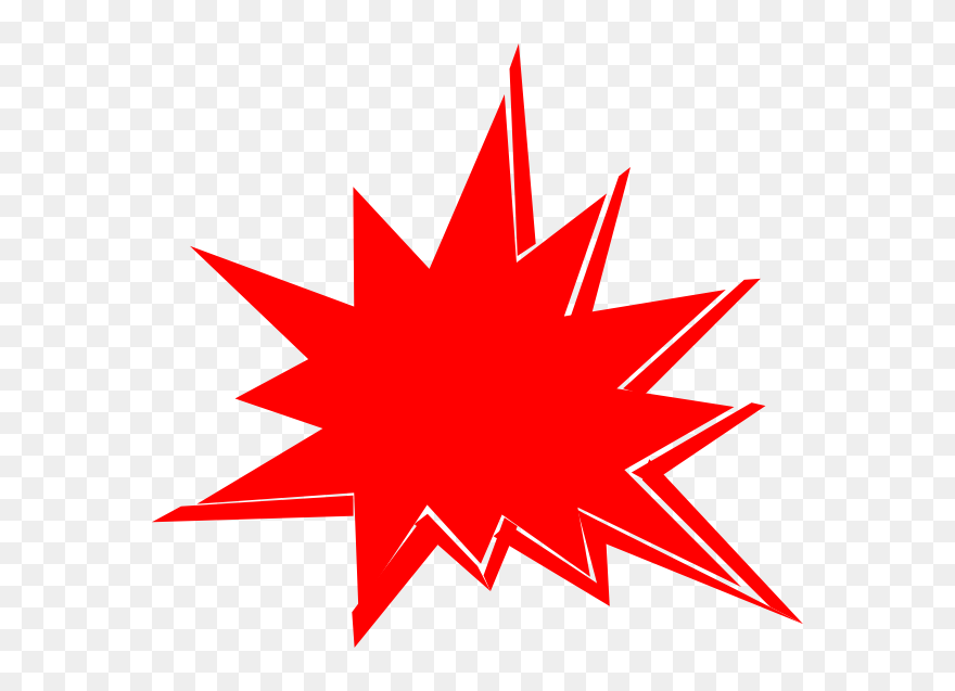 Red Clip Art At - Comic Book Pow Bubble - Png Download (#5230670 ...