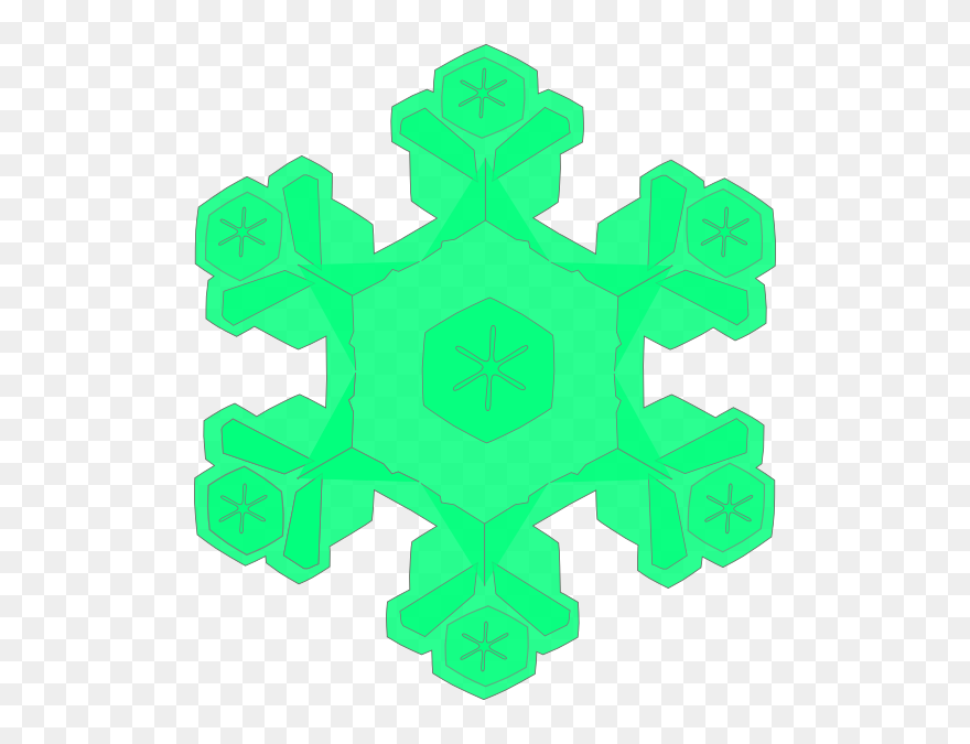Green Snowflake Clip Art - Clip Art - Png Download (#5231283) - PinClipart