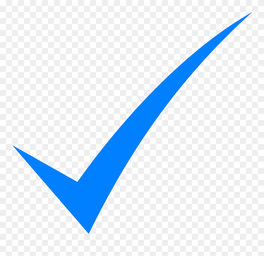 Blue Check Mark Svg Clip Arts - Check Mark Symbol Blue - Png Download ...