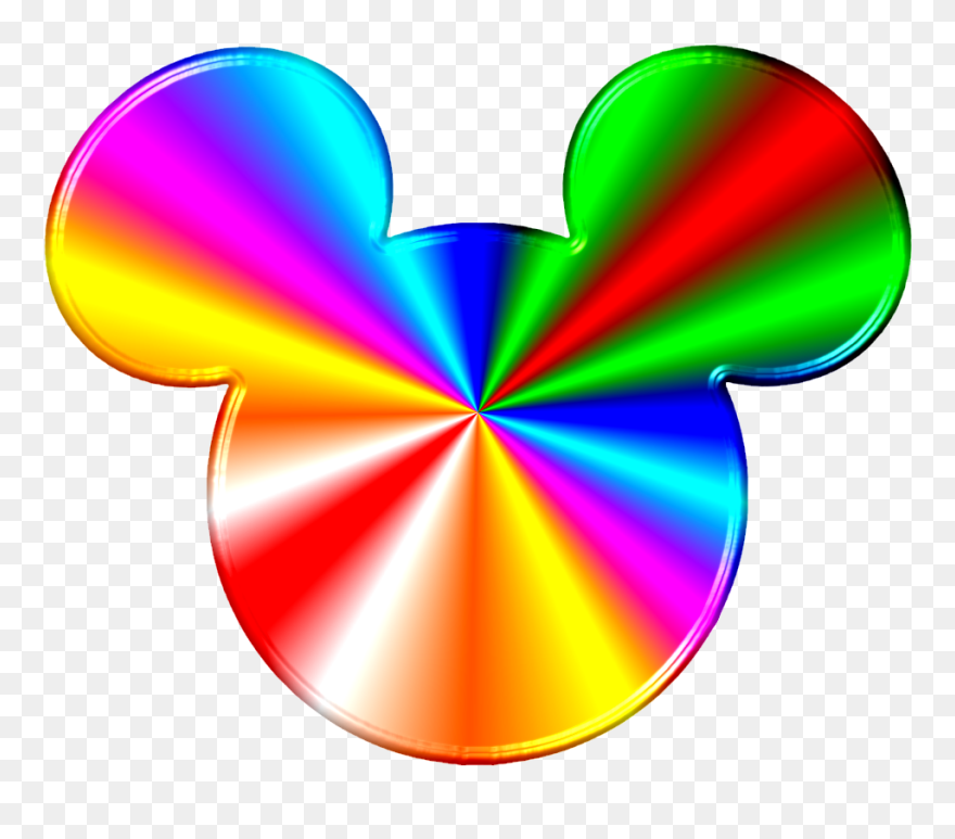 Rainbow Clipart Mouse - Rainbow Mickey Mouse Head - Png Download ...