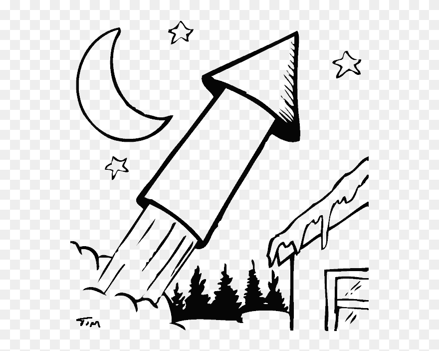 Download Firework Cartoon Coloring Clipart Coloring - Fireworks Picture ...