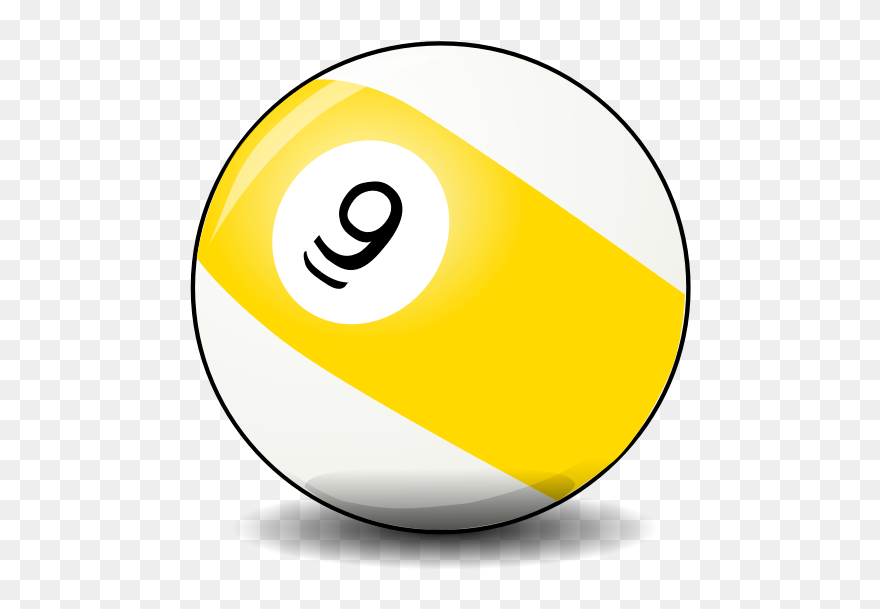 Vector Clip Art Of Pool Ball - 9 Ball - Png Download (#5241341 ...