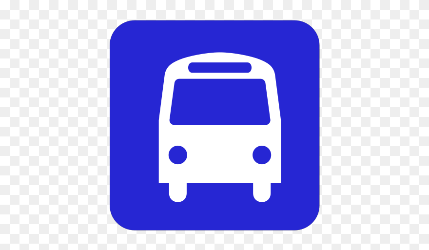 Bus Stop Sign Blue Svg Clip Arts - Google Maps Bus Stop Icon - Png ...