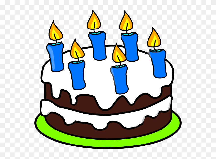 Cake 6 Candles Clip Art At Clker - Png Download (#5242335) - PinClipart