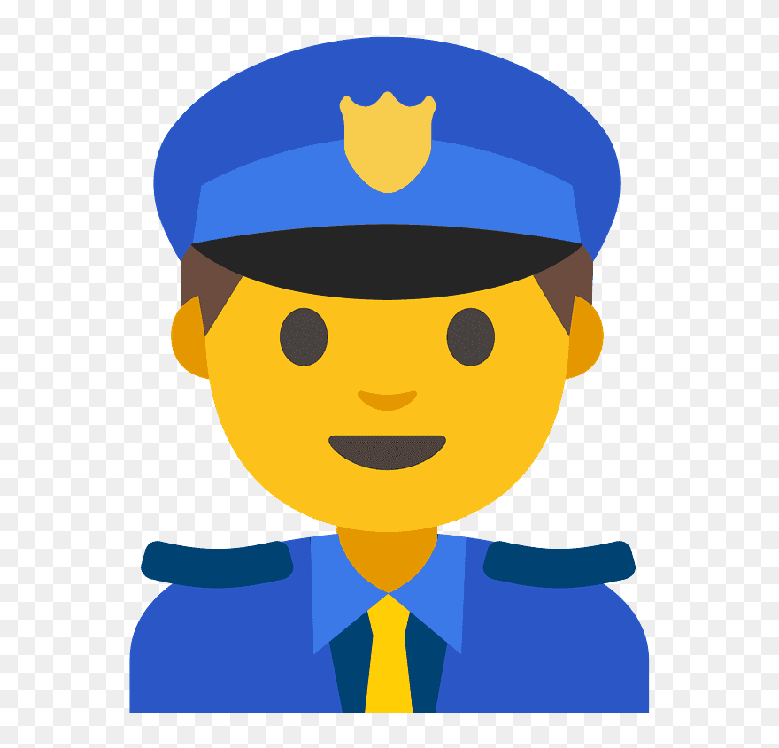 Man Police Officer Emoji Clipart - Android Emoji - Png Download ...