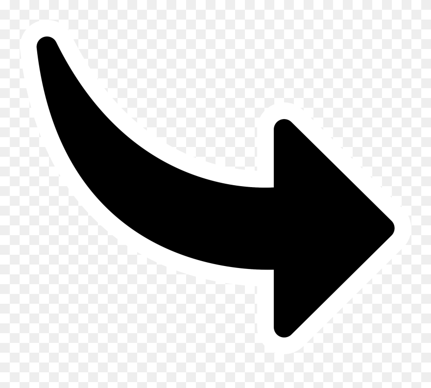 Download Curved Arrow Pointing Right Clipart Png Download Curved
