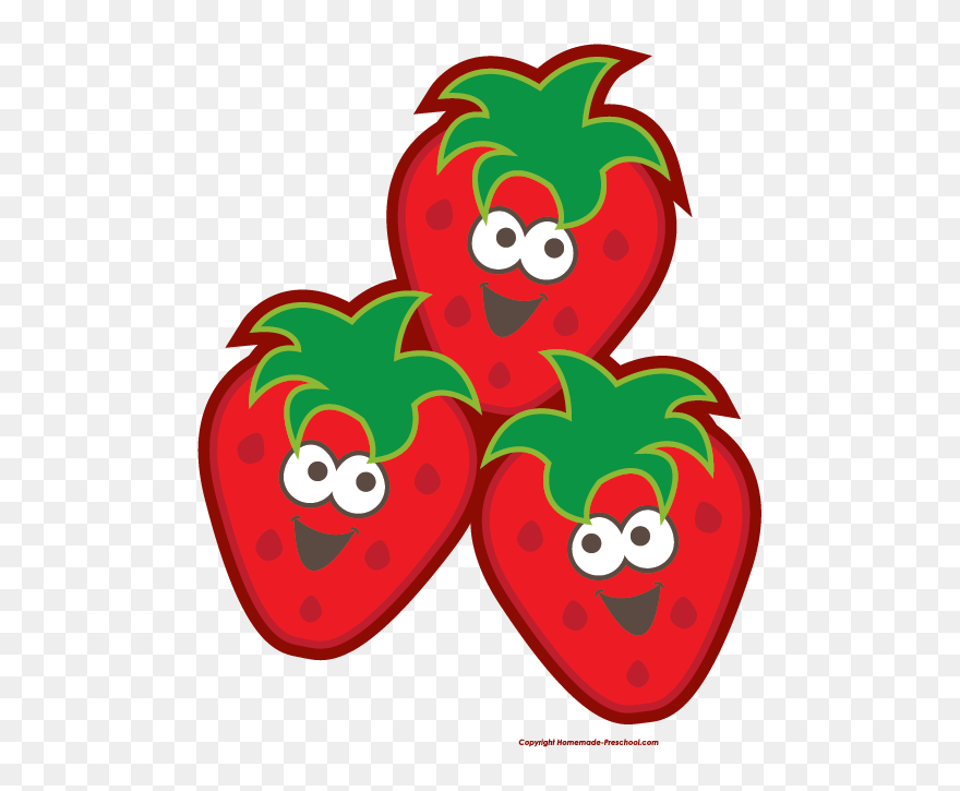 Strawberry Fruit Smiley Clip Art - Red Fruits Clip Art - Png Download ...