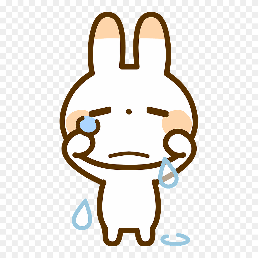 Download Bunny Crying Clipart - Rabbit Cry Clipart Png Transparent Png ...