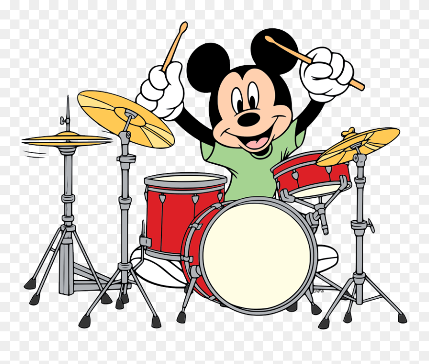 Mickey Mouse On Drums Clipart (#5249842) - PinClipart