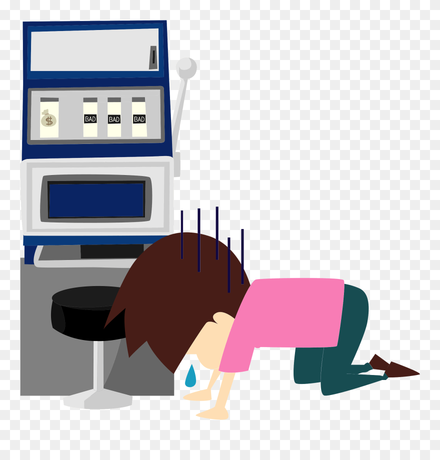 Slot Machine Casino Depression Clipart - Slot Machine Crying - Png ...