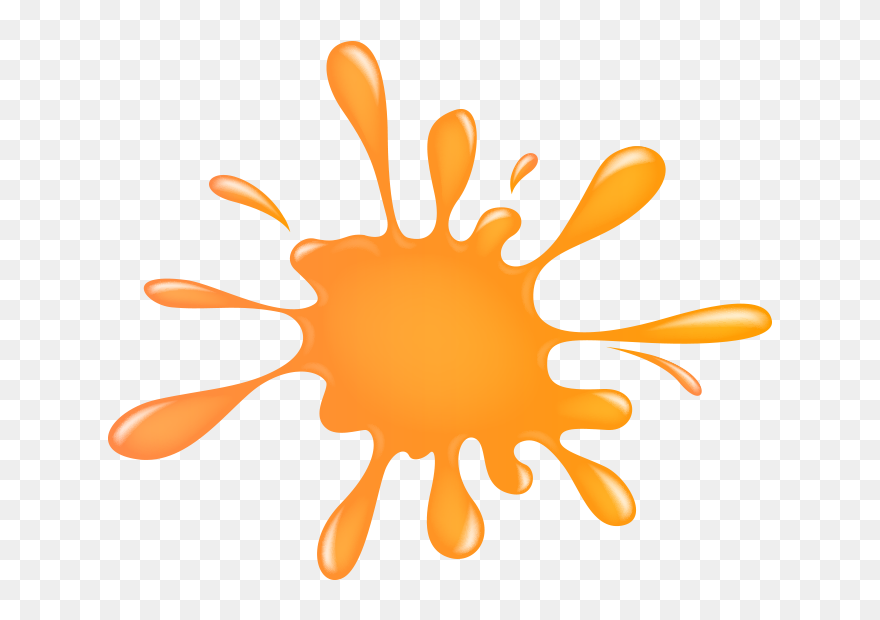 Slime Clipart Orange - Orange Paint Splatter Clipart - Png Download ...