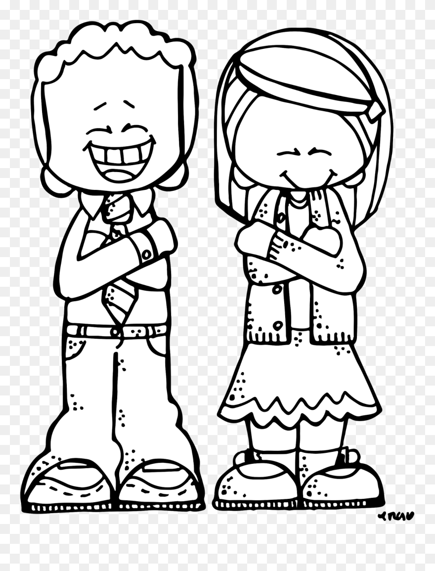Pioneer Clipart Lds Prayer - Black And White Melonheadz Kids Clipart ...