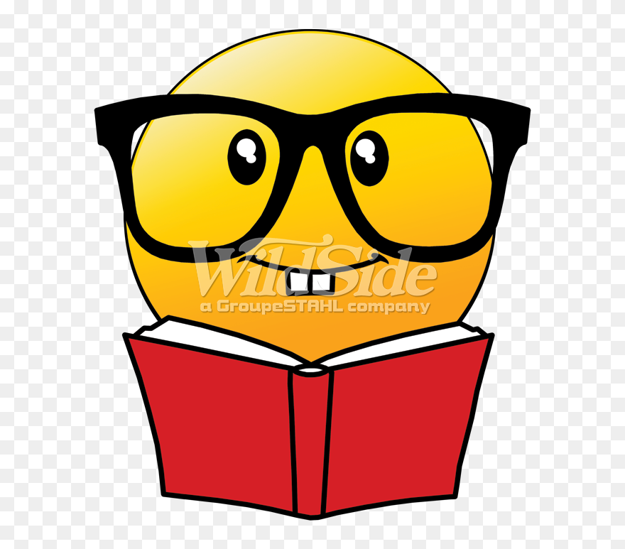 Emoji Reading Book With Glasses - Reading Book Emoji Clipart (#5270177 ...