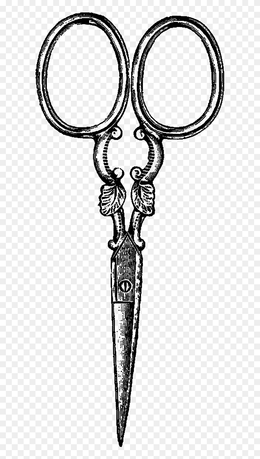 Digital Stamp Design - Scissors Clipart Vintage Png Transparent Png ...