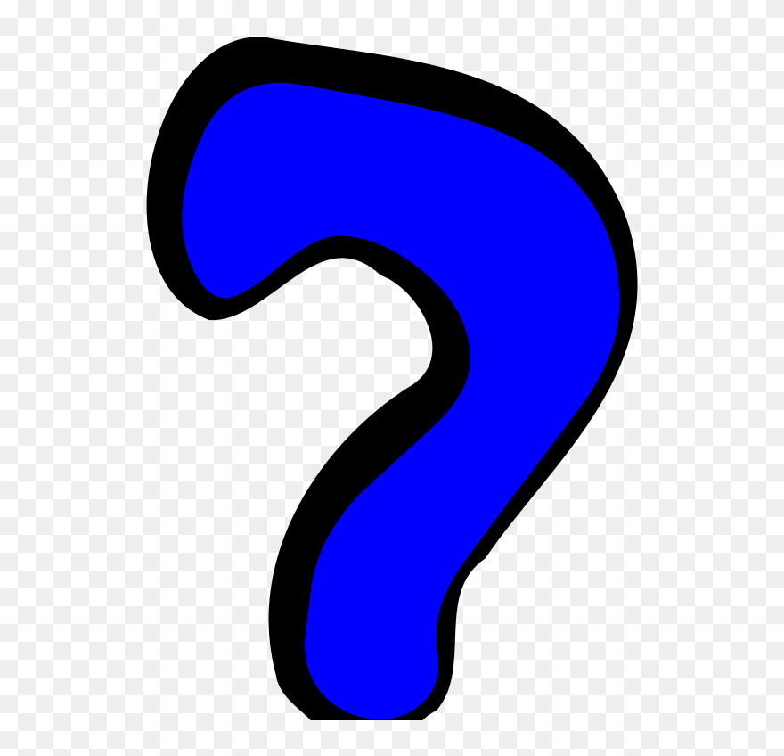 Blue Question Mark Svg Clip Arts - Question Mark Blue Cartoon - Png ...