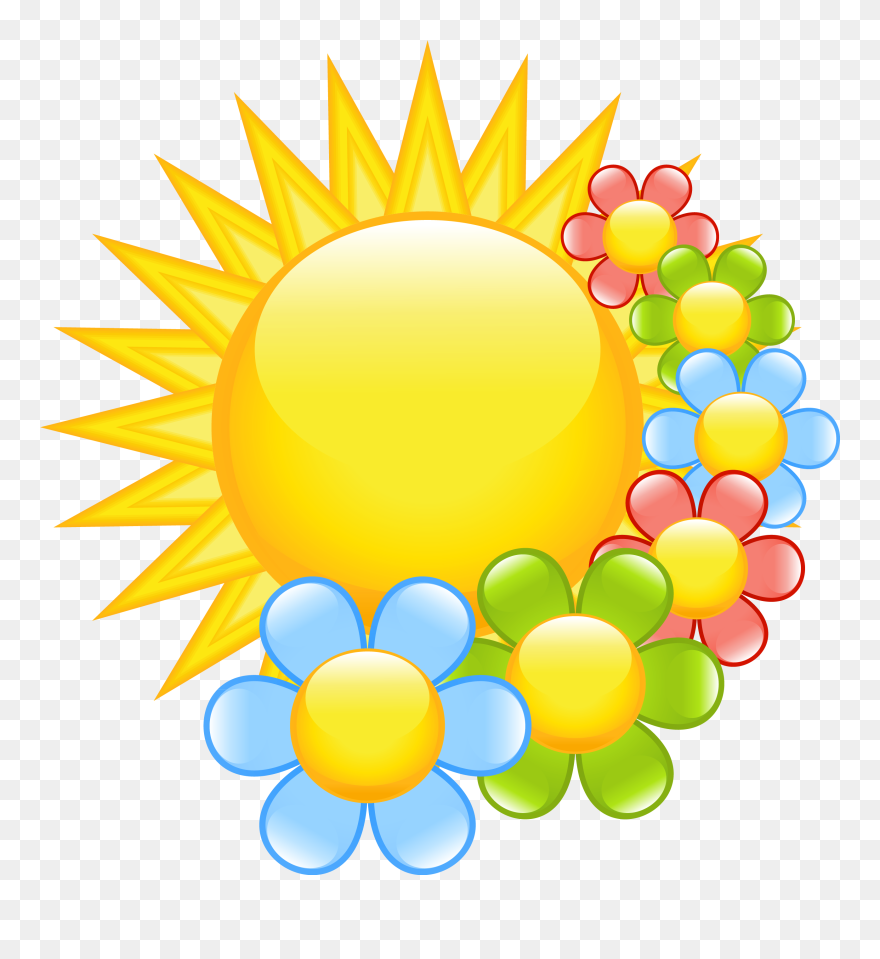 Download Clipart Free Spring - Sun And Rainbow Clipart - Png Download ...
