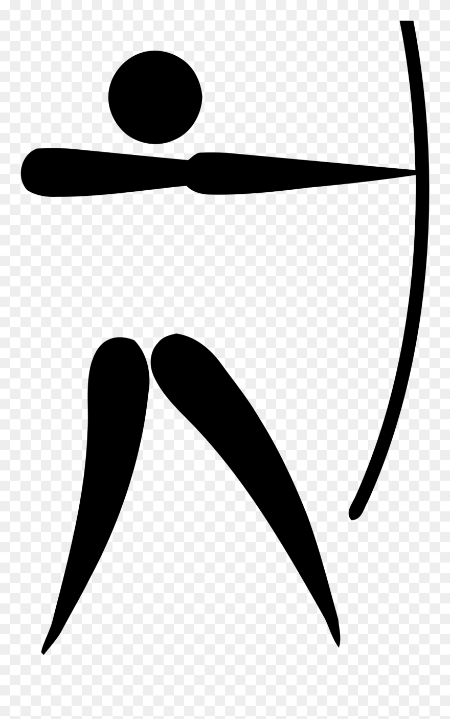 Target Archery Pictogram Bow And Arrow Clip Art - Olympic Archery - Png ...